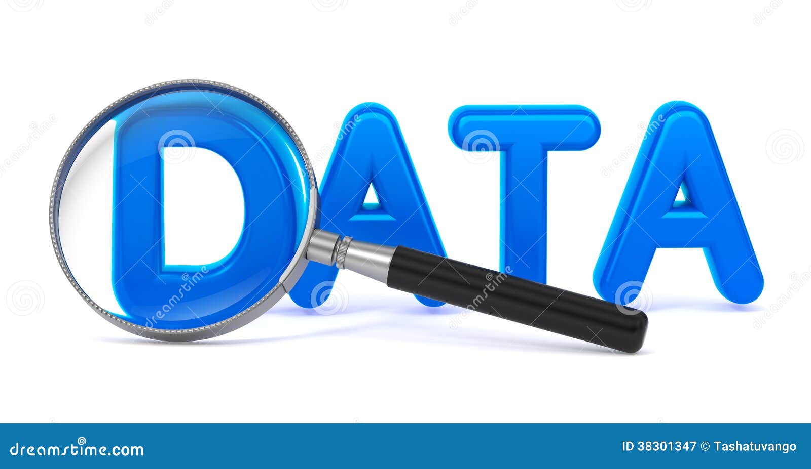 Data With Magnifying Glass. Royalty Free Stock Photography - Image ...
