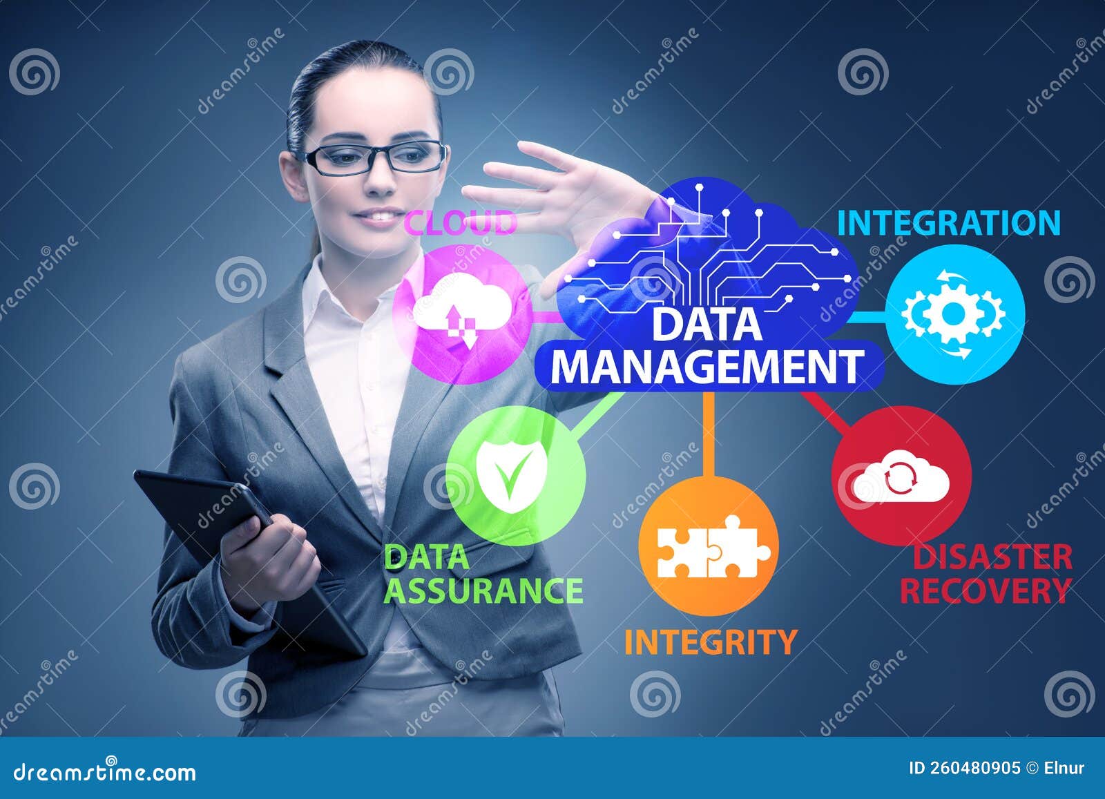 Data Management Concept with Business People Stock Image - Image of ...