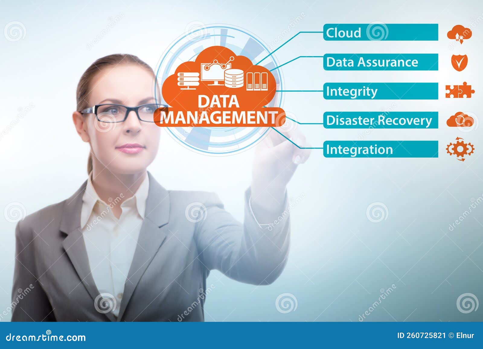 Data Management Concept with Business People Stock Image - Image of ...