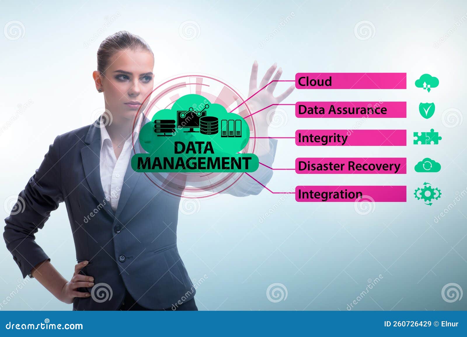 Data Management Concept with Business People Stock Image - Image of ...