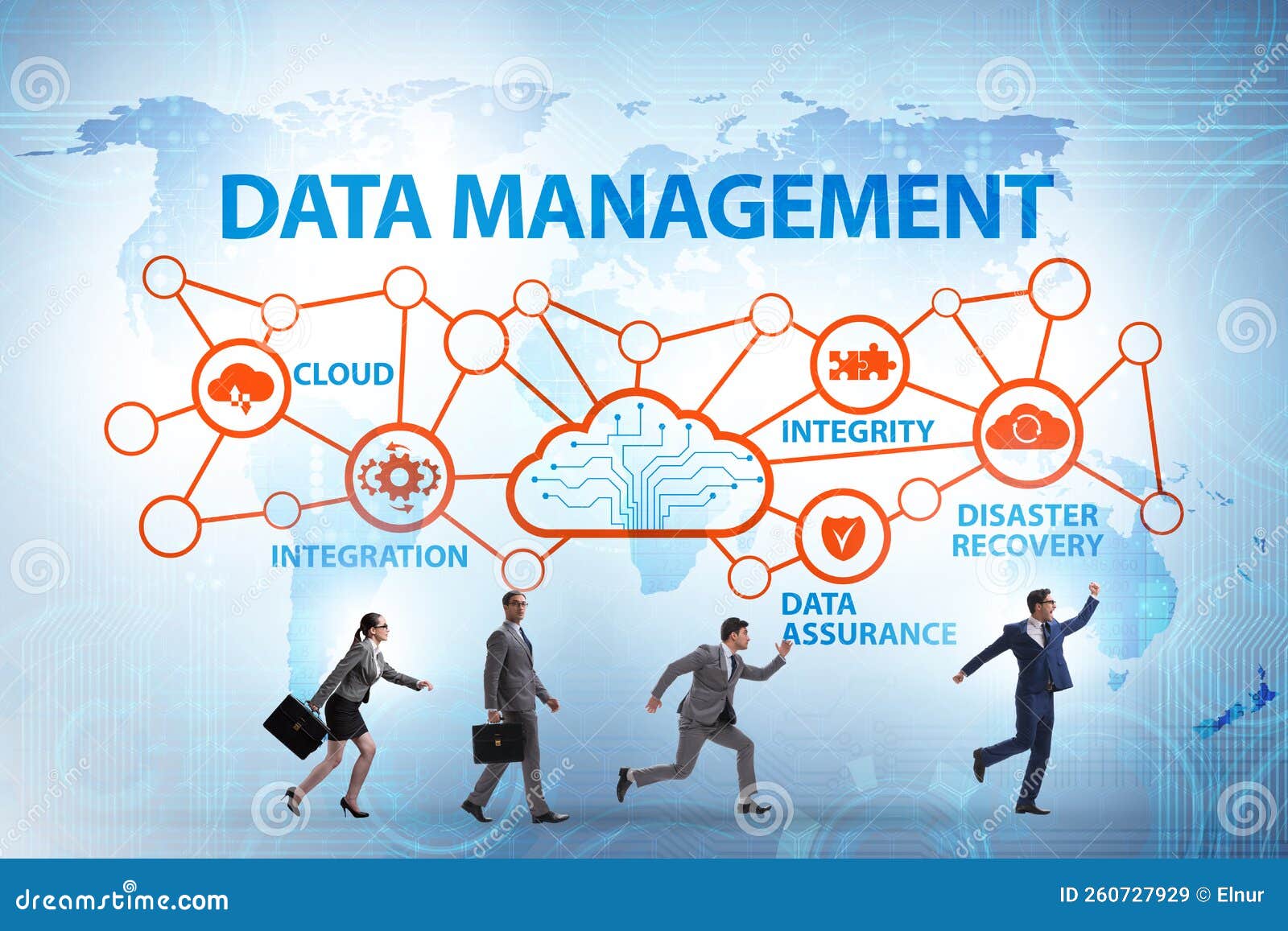 Data Management Concept with Business People Stock Image - Image of ...