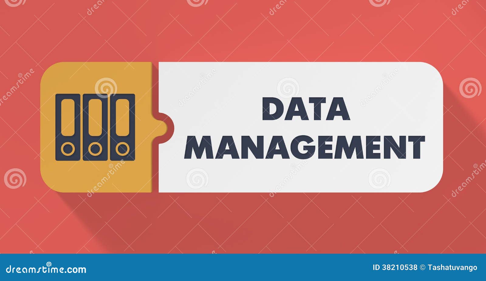 Data Management Concept in Flat Design. Stock Illustration ...