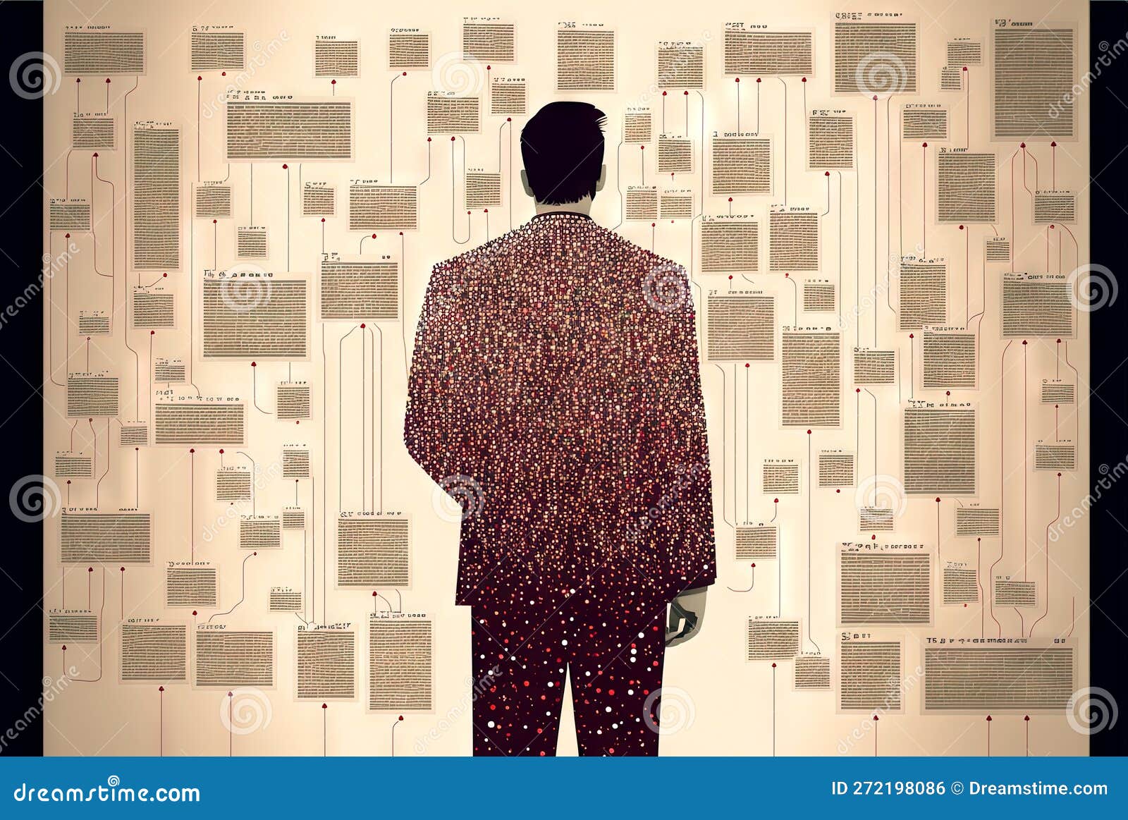 Data Management Concept with People Analysing the Graphs. Business and ...