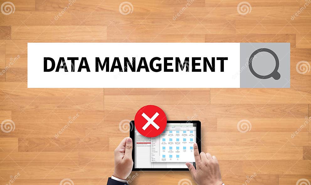DATA MANAGEMENT File Database Cloud Network Stock Photo - Image of group, goals: 76645570