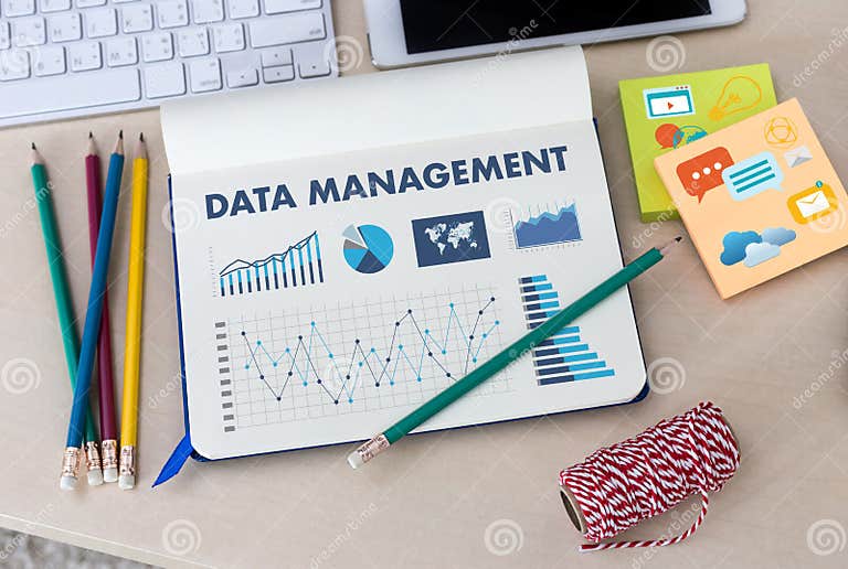 DATA MANAGEMENT File Database Cloud Network Technology Concept Stock ...