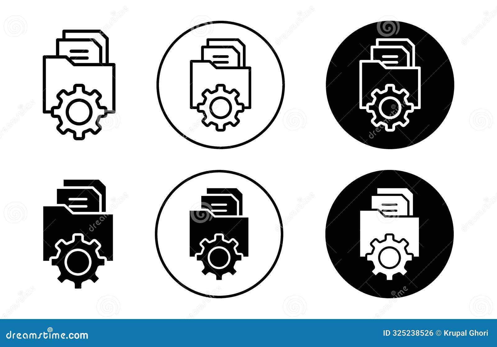 Data Management Icon Outline Flat Icon Stock Photo - Image of digital ...