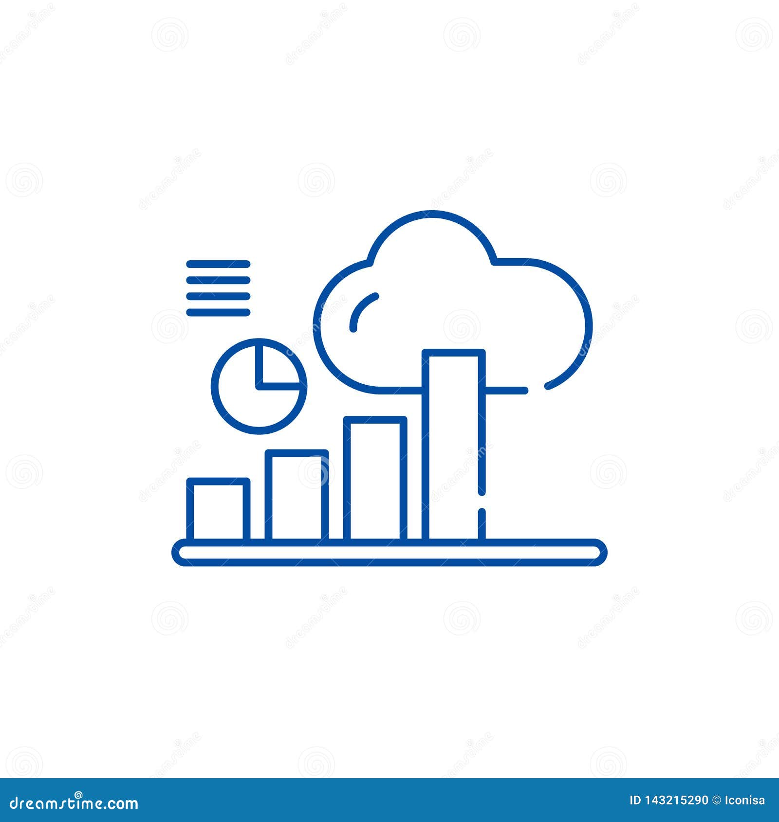 Data Management Line Icon Concept. Data Management Flat Vector Symbol ...