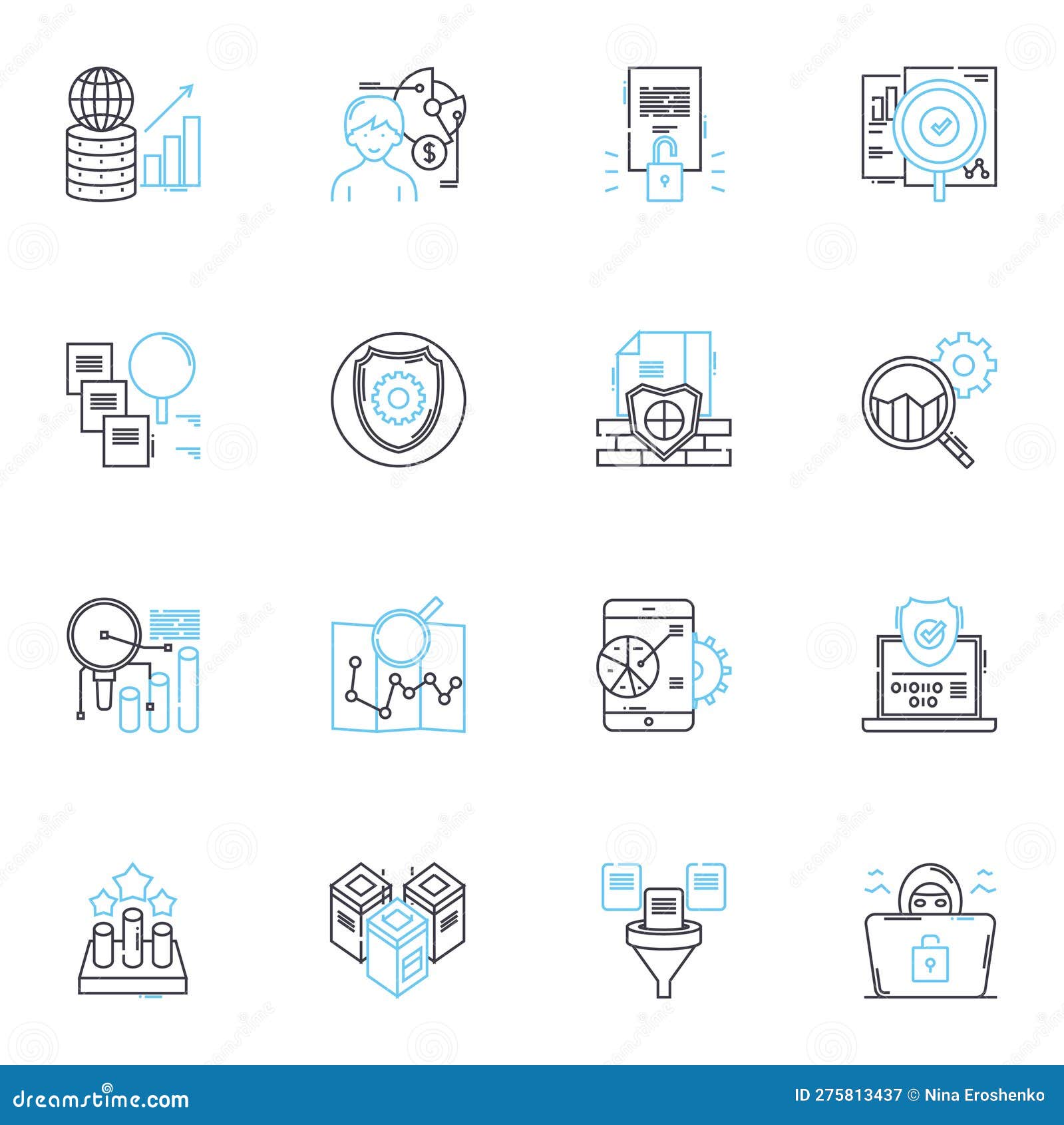 Data Management Linear Icons Set. Database, Analytics, Security, Backup ... Data Management Linear Icons Set. Database, Analytics, Security, Backup ...
