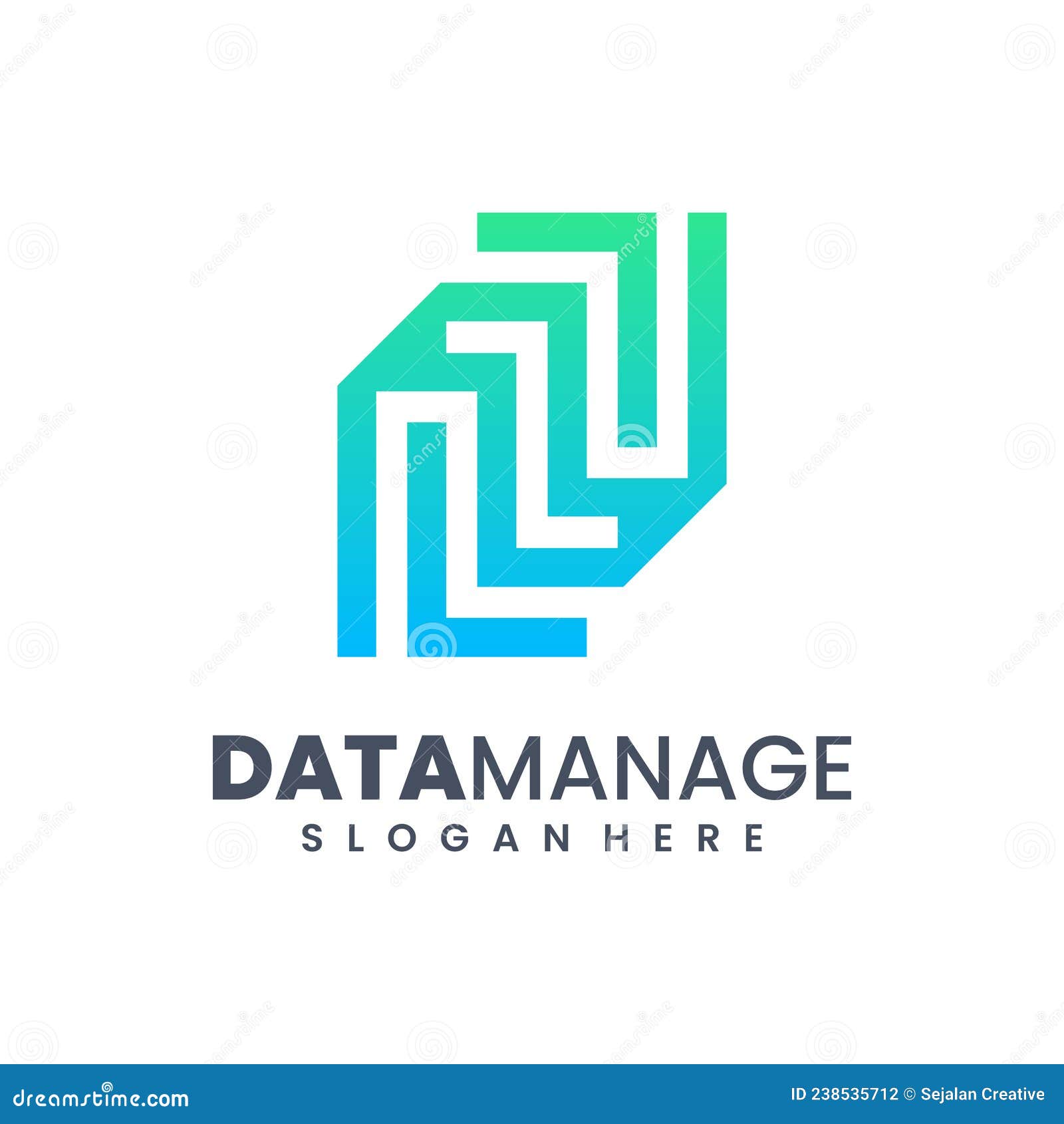 Data Management Logo Design Template Vector Stock Vector - Illustration ...