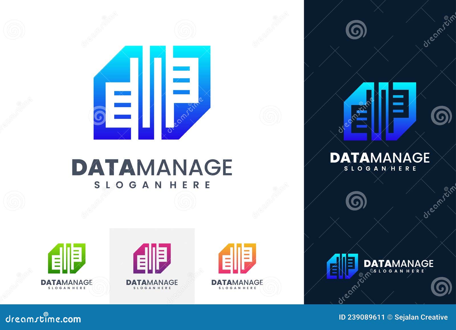 Data Management Logo Design Template Vector Stock Vector - Illustration ...