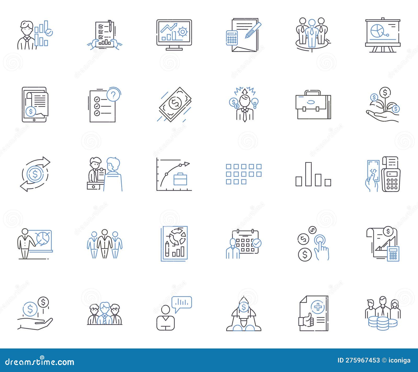 Data Management Line Icons Collection. Organization, Storage, Retrieval ...