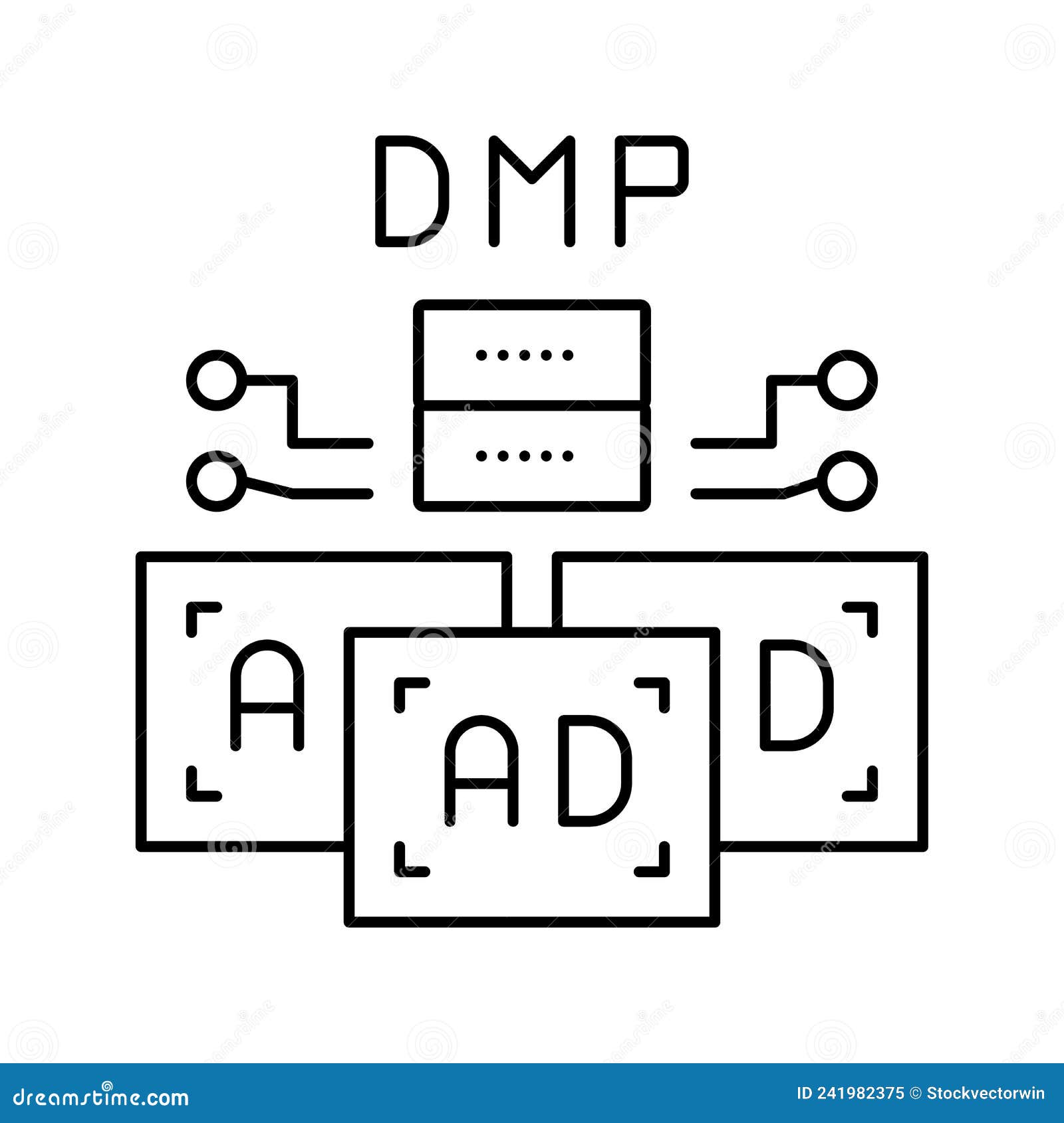 Data Management Platform Line Icon Vector Illustration Stock Vector ...