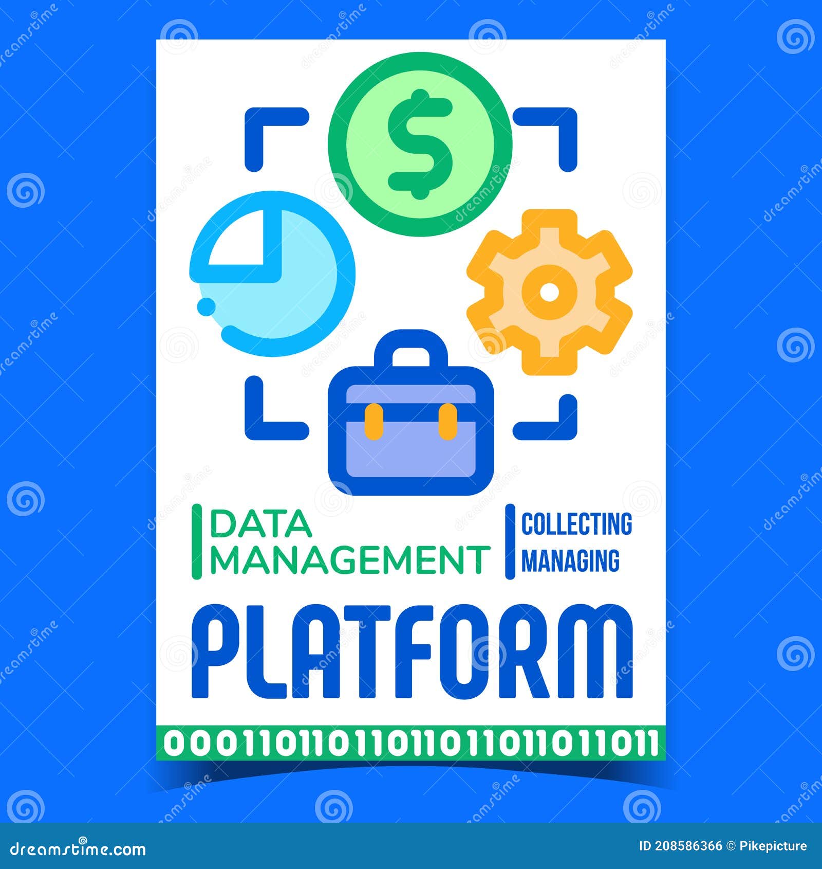 Data Management Platform Promotion Banner Vector Stock Vector ...