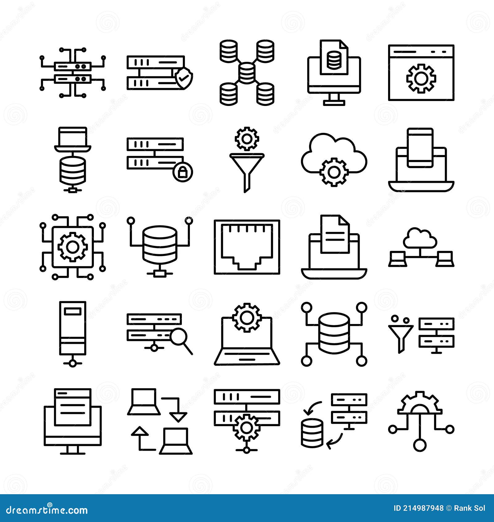 Data Management and Server Icons Pack Consist with Data Management ...