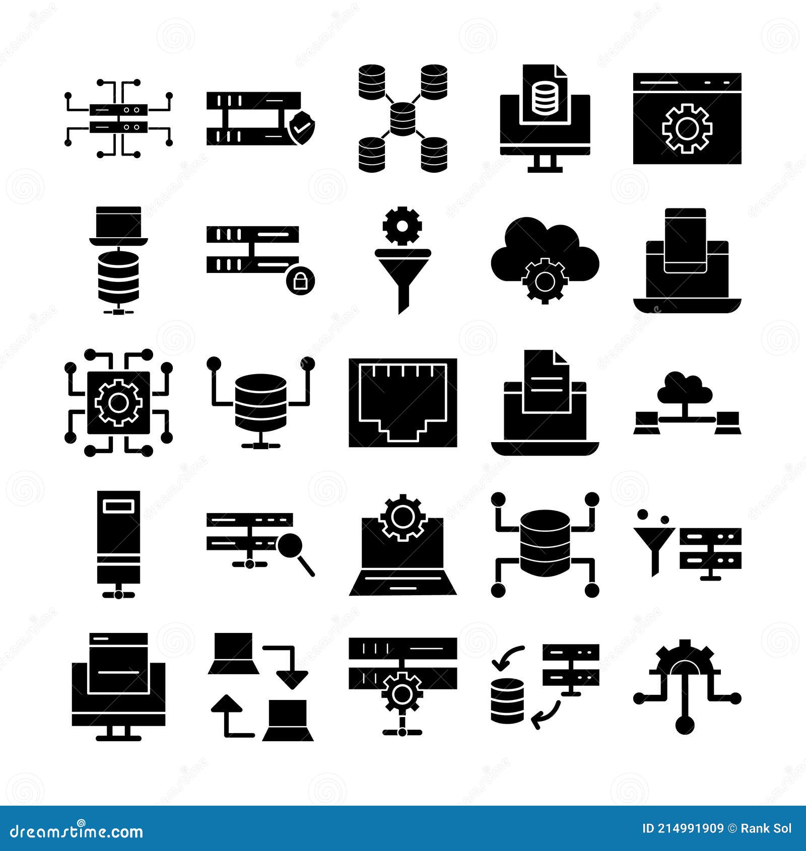 Database Architecture Icon Line Style Element From Data Organization Collection Thin Database