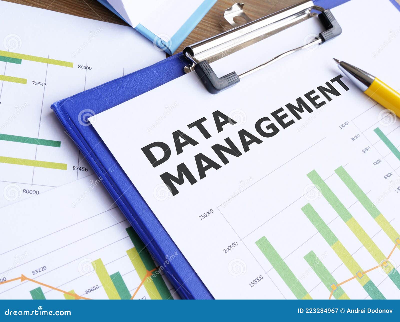 Data Management is Shown on the Photo Using the Text Stock Image ...