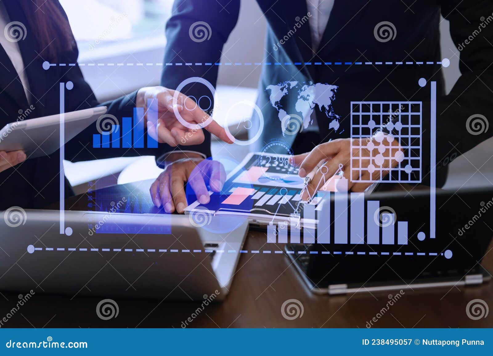 Data Management System with Business Analytics Concept. Business Team ...