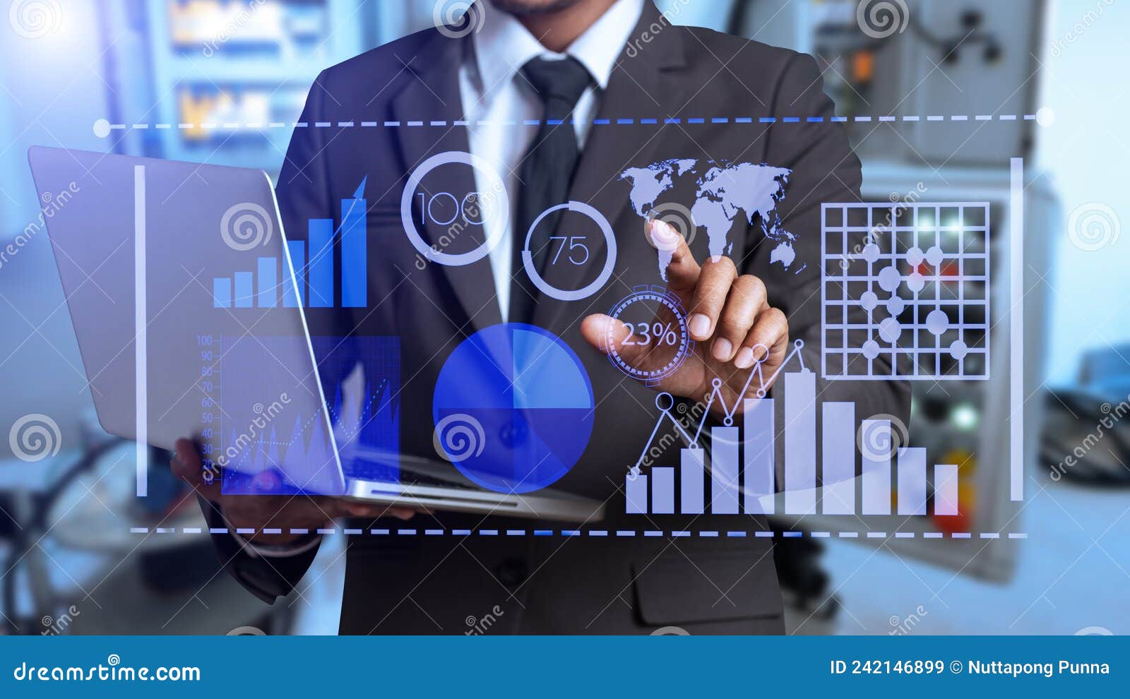 Data Management System with Business Analytics Concept. Business Team ...