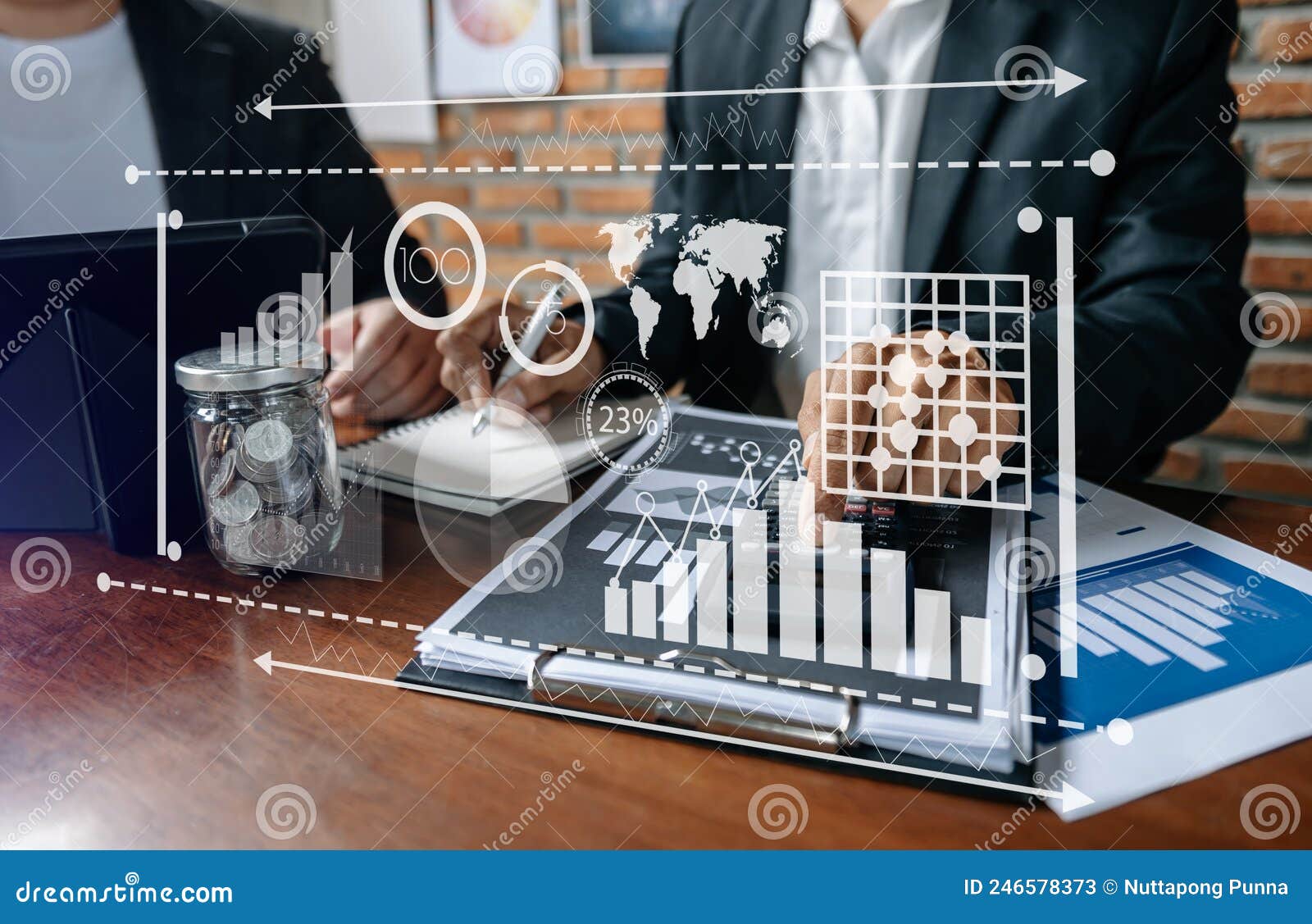 Data Management System with Business Analytics Concept. Business Team ...