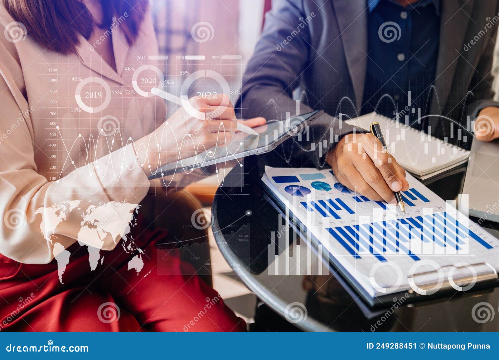 Data Management System with Business Analytics Concept. Business Team ...