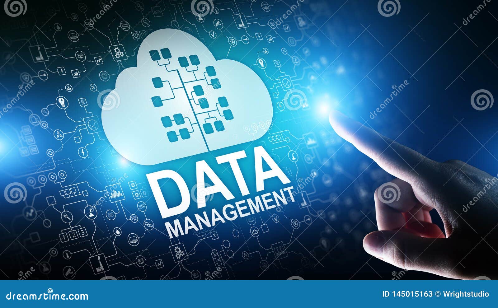 Data Management System, Cloud Technology, Internet and Business Concept ...