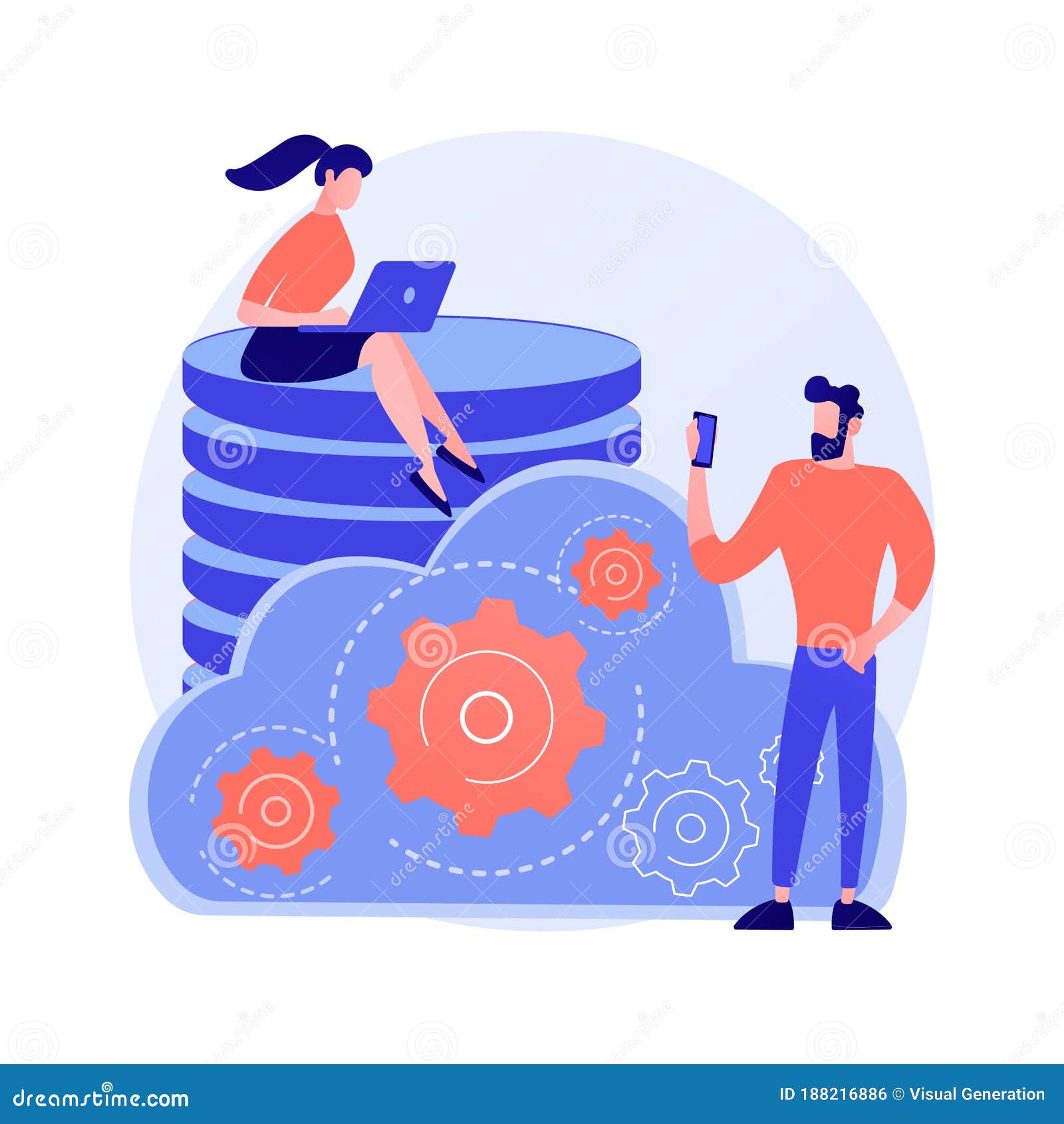 Data Management Vector Concept Metaphor Stock Vector - Illustration of ...