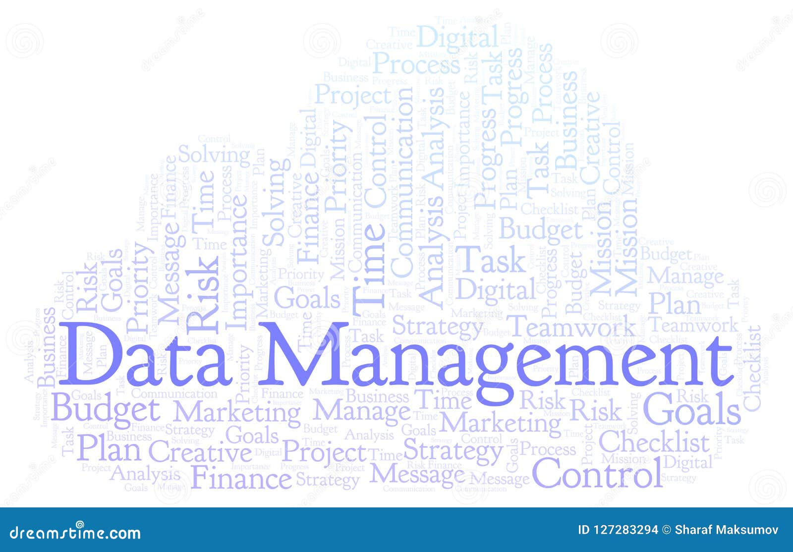 Data Management Word Cloud, Made with Text only. Stock Illustration ...
