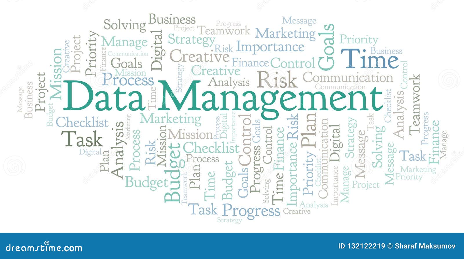 Data Management Word Cloud, Made with Text only Stock Illustration ...