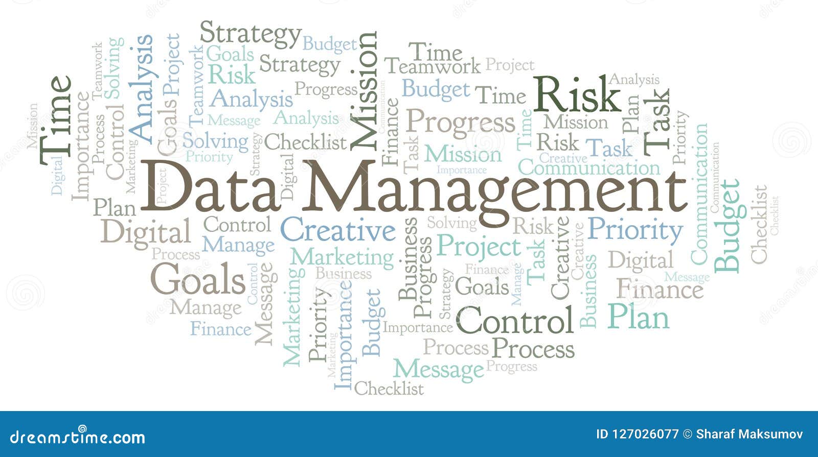 Data Management Word Cloud, Made with Text only. Stock Illustration ...