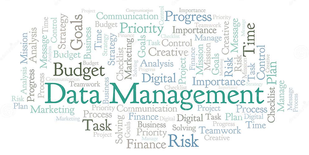 Data Management Word Cloud, Made with Text only. Stock Illustration ...