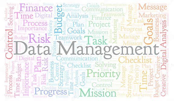 Data Management Word Cloud, Made with Text only. Stock Illustration ...
