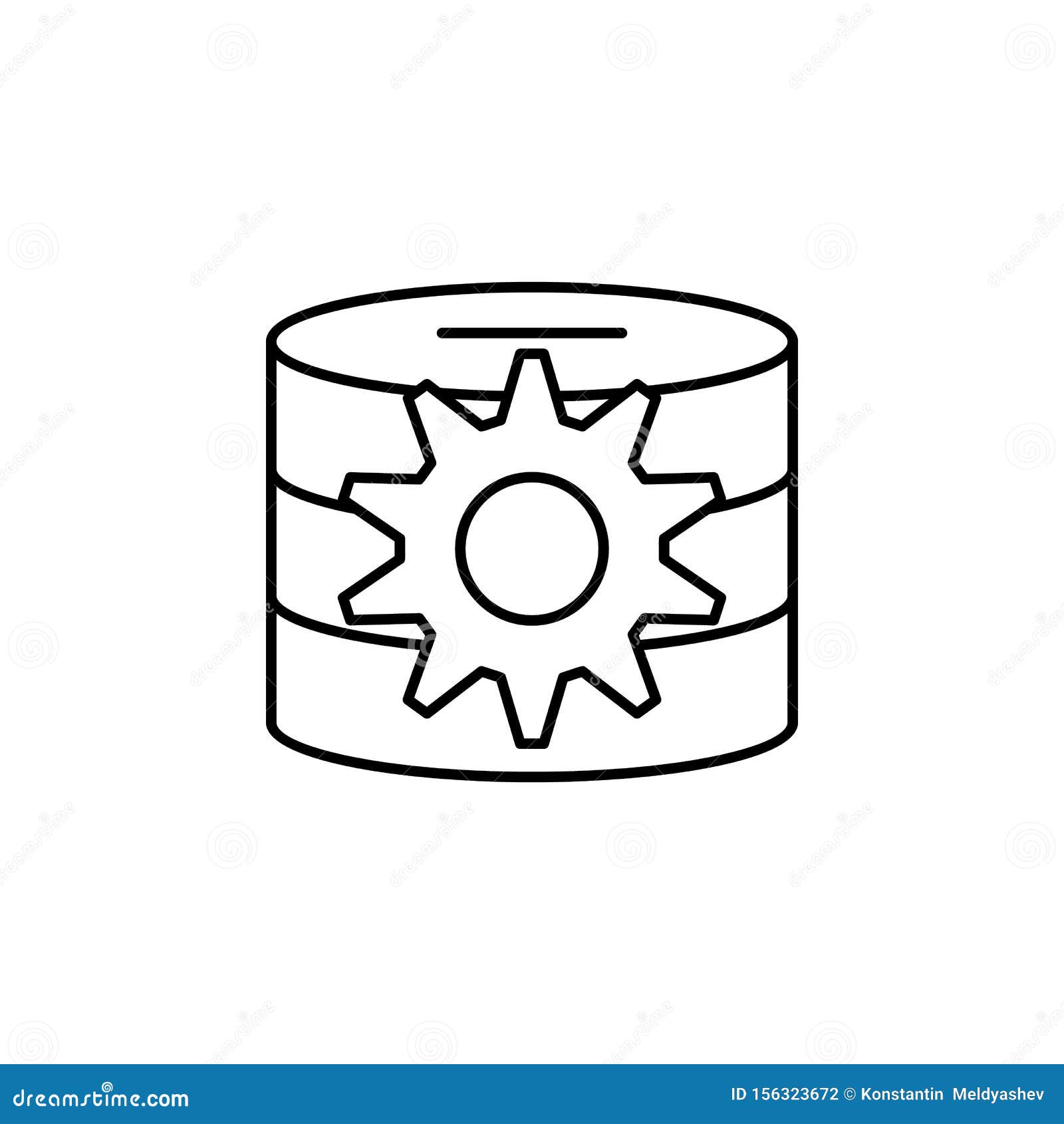 Data Manege, Database, Setting Icon. Simple Outline Vector of Web Design Development Set Icons ...