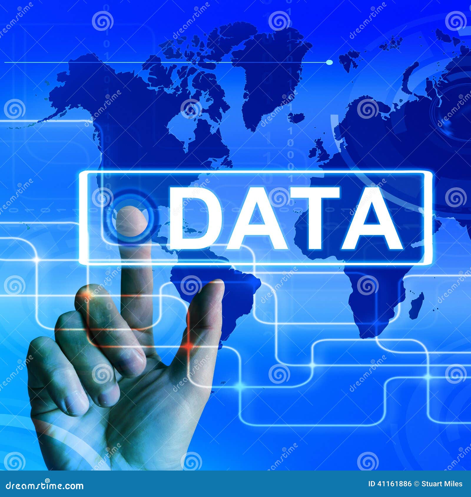 Data Map Displays an International or Worldwide Database Stock ...