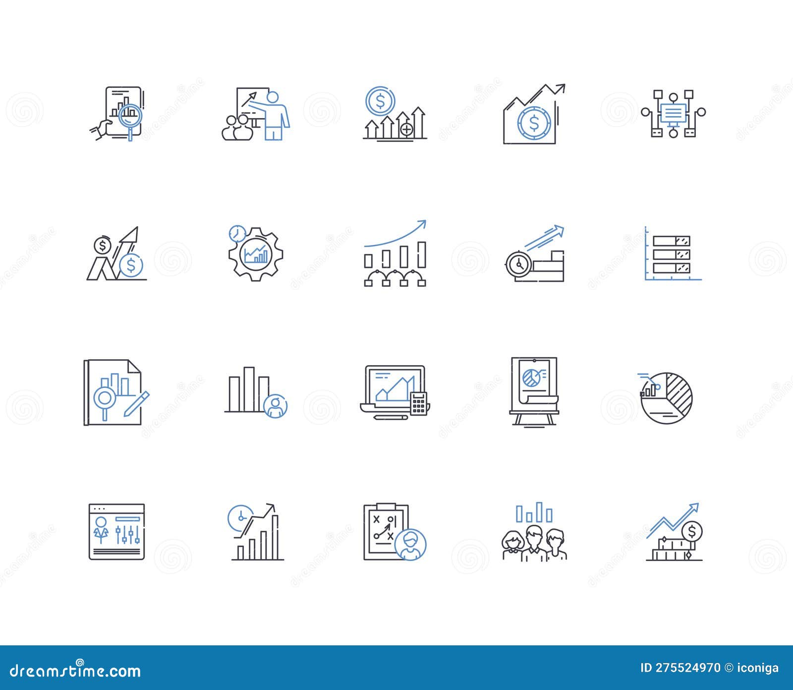 Data Mapping Line Icons Collection Transformation Integration Translation Synchronization
