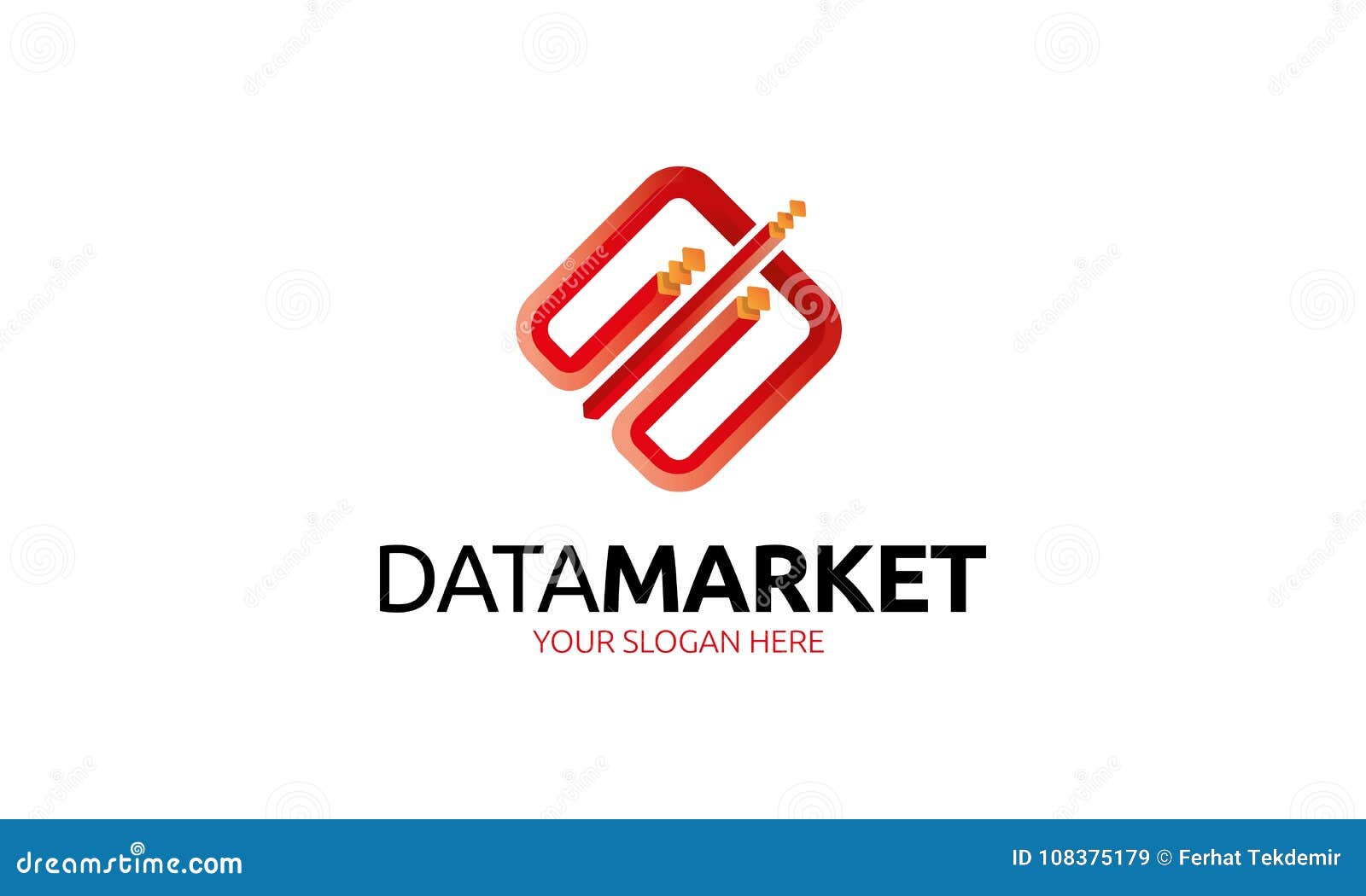 Data Market logo template stock illustration. Illustration of growing ...