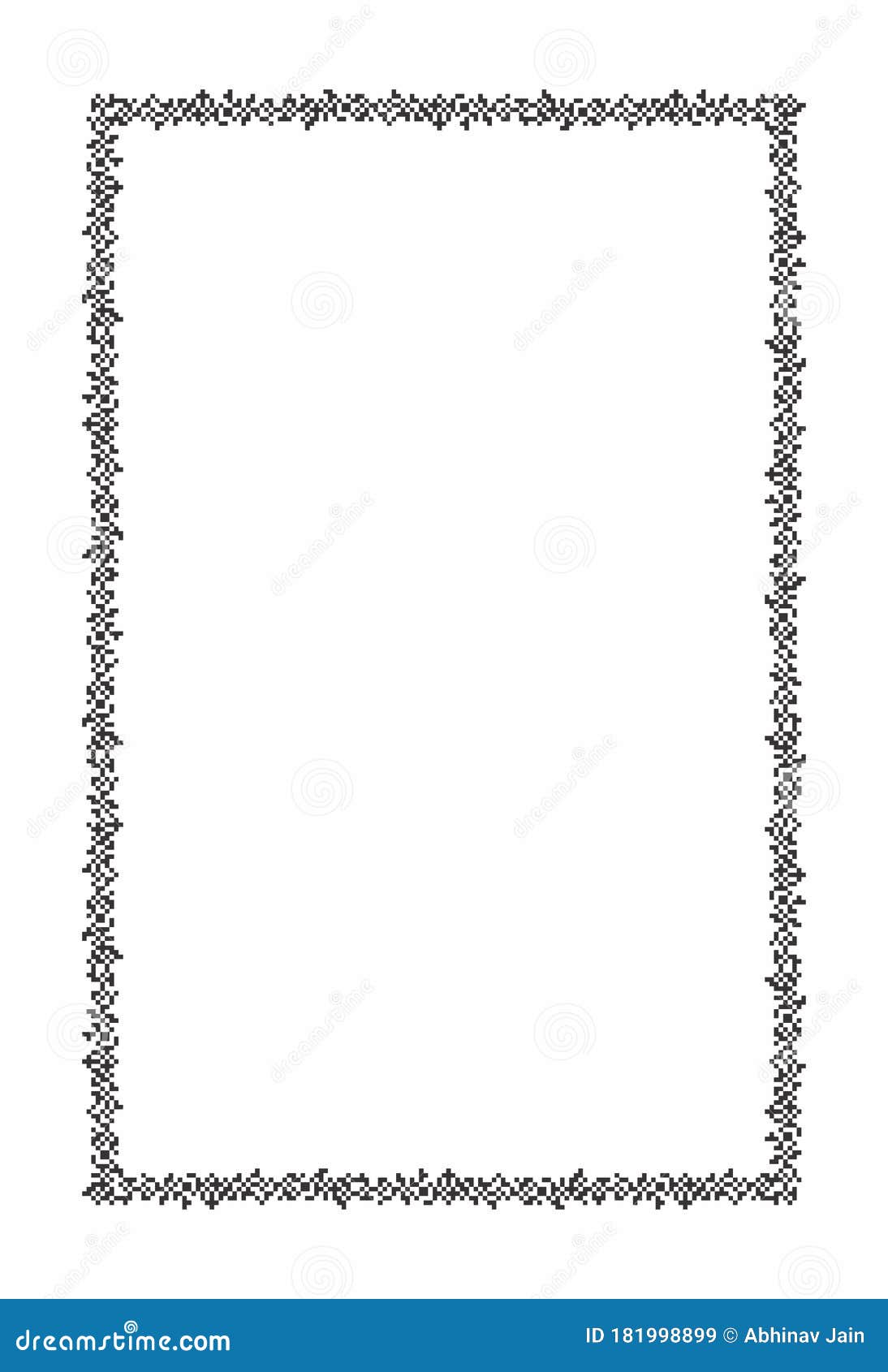 Data Matrix Portrait Frame Deign in Black and White Vector. Simple ...