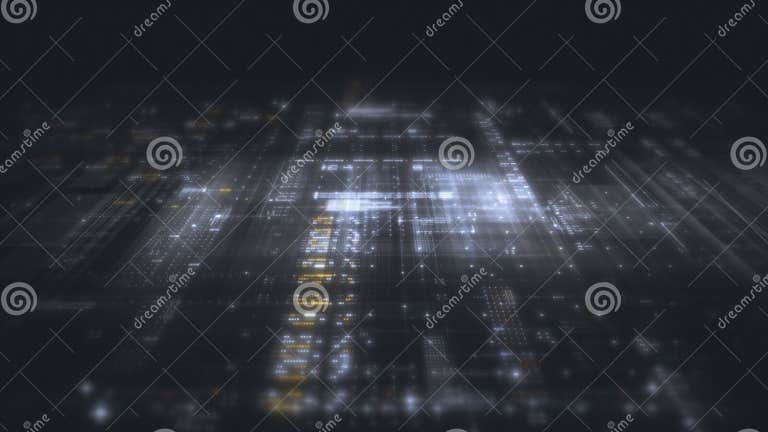 Matrix Display Information Network Simulation Stock Illustration ...