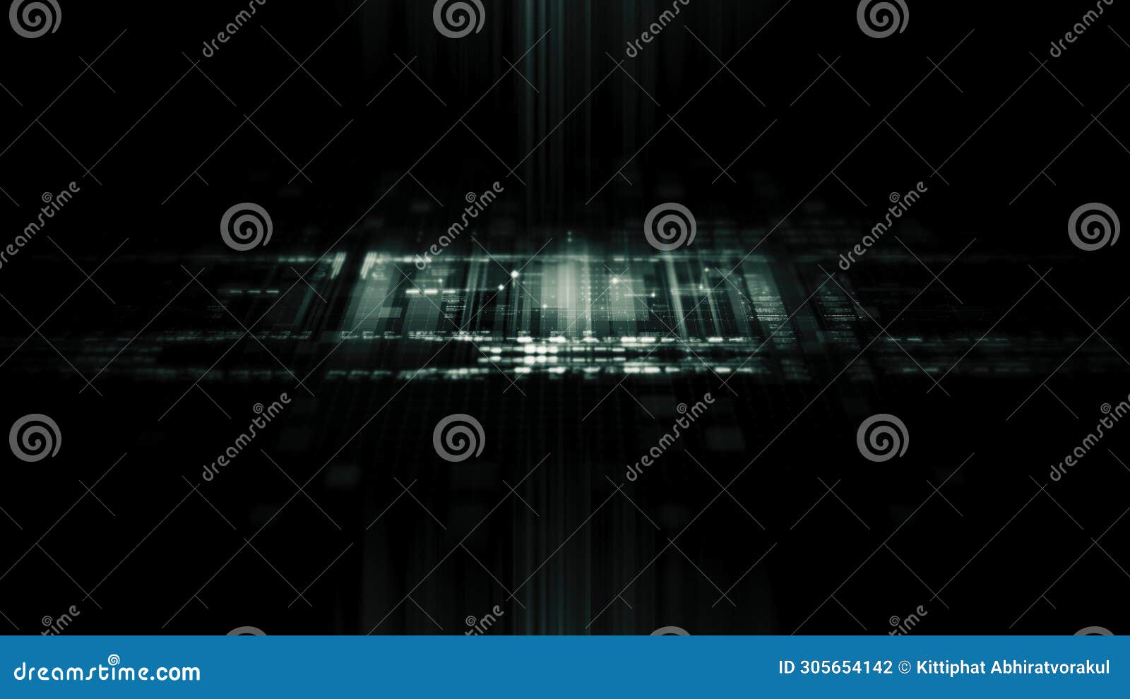 Matrix Display Information Network Simulation Stock Illustration ...