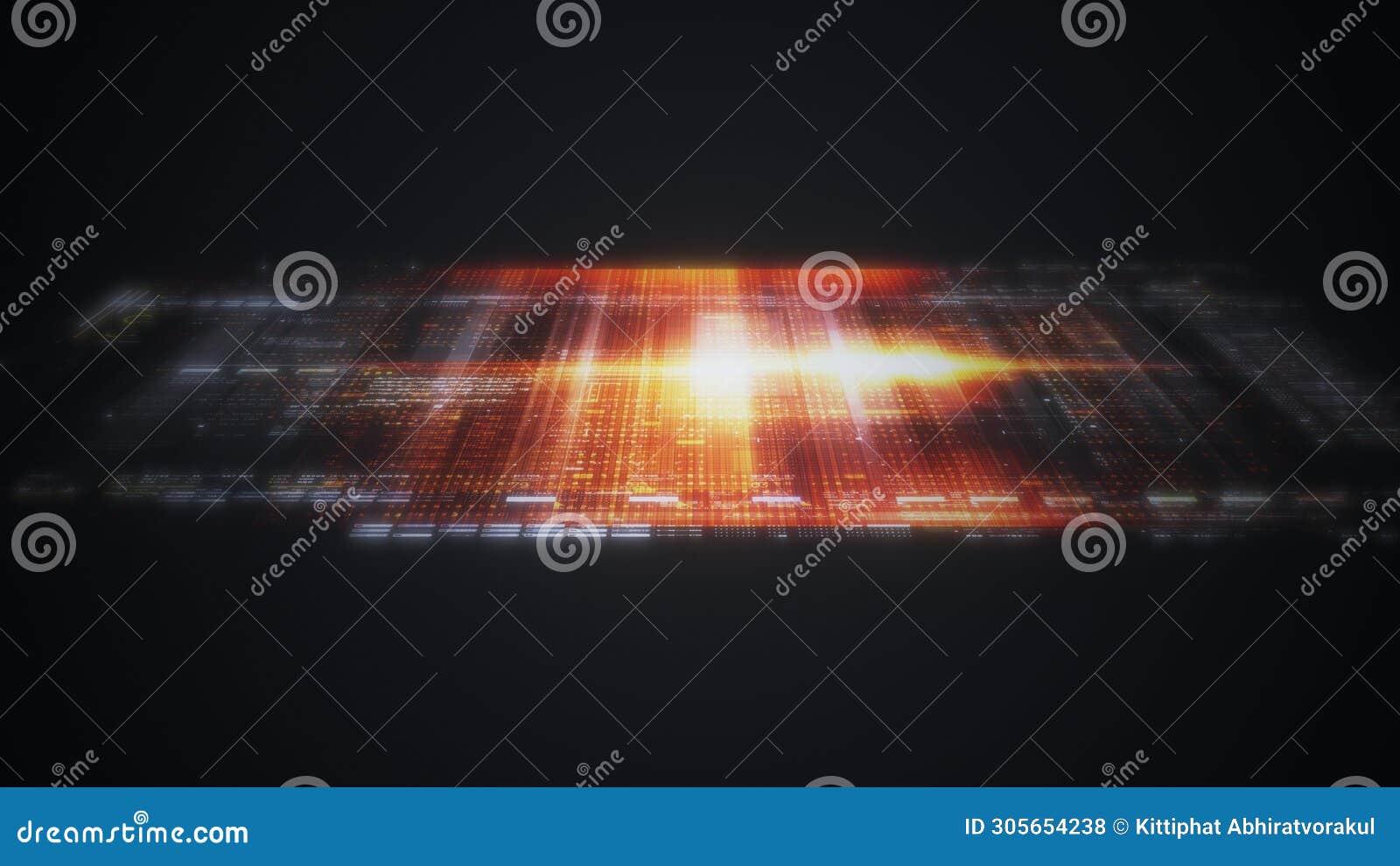 Matrix Display Information Network Simulation Stock Illustration ...