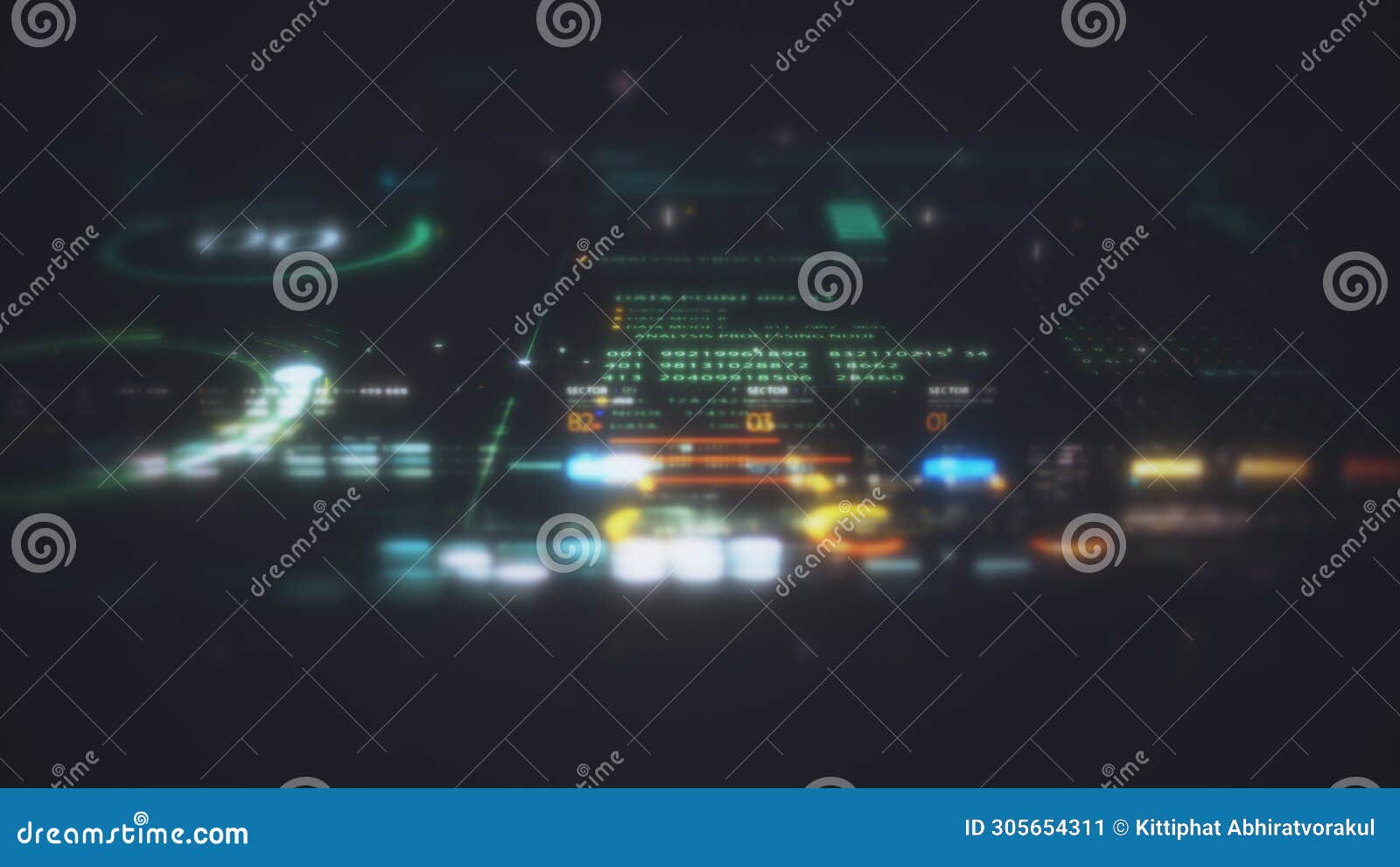 Matrix Display Information Network Simulation Stock Illustration ...