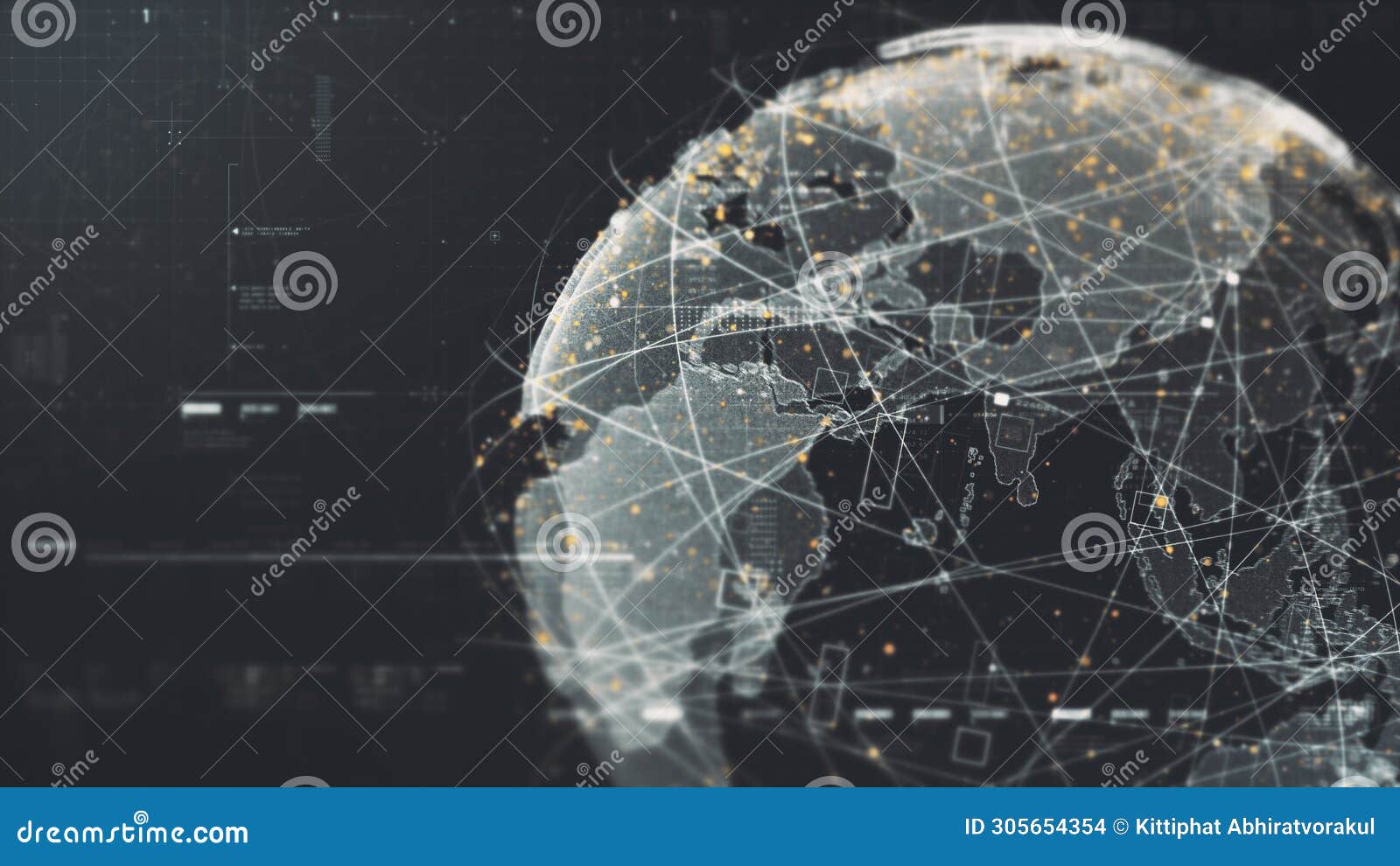 Matrix Display Information Network Simulation Stock Illustration ...