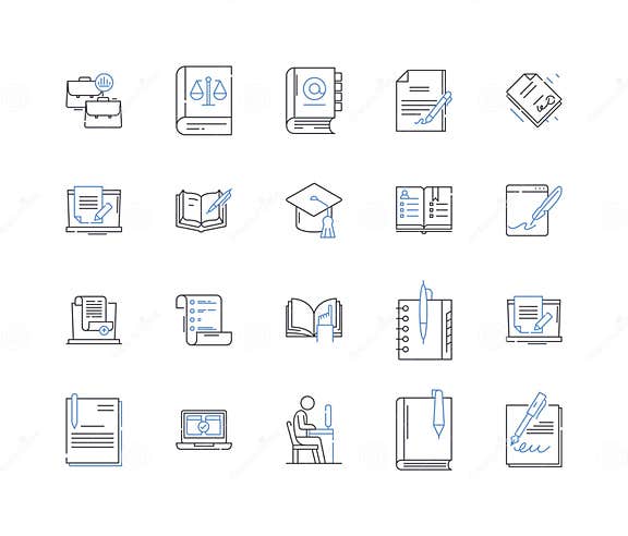 Data Media Line Icons Collection Storage Retrieval Backup Transfer