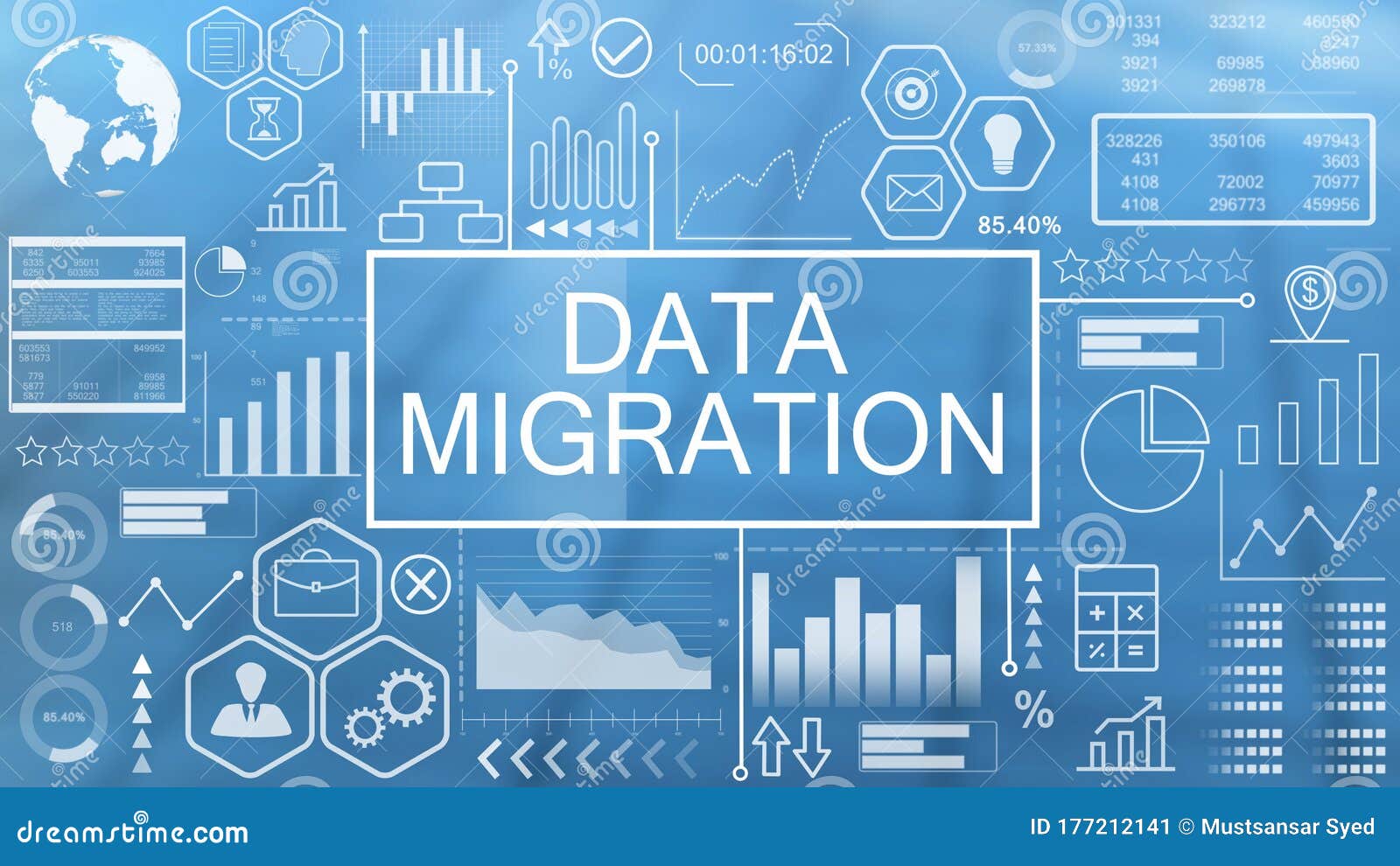 Data Migration, Animated Typography Stock Illustration - Illustration ...