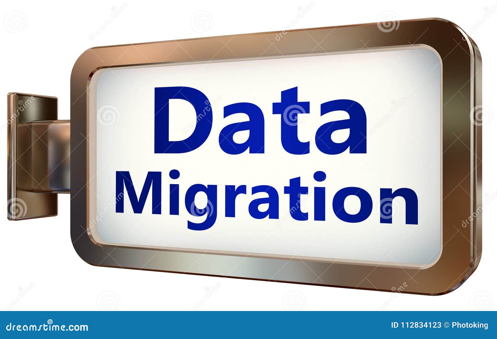 Data Migration on Billboard Background Stock Illustration ...