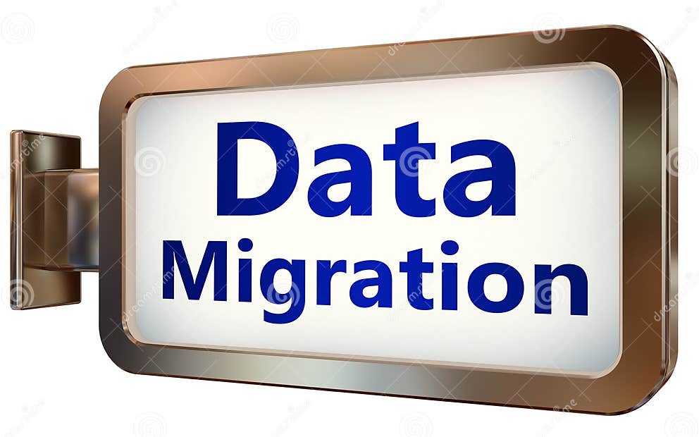 Data Migration on Billboard Background Stock Illustration ...