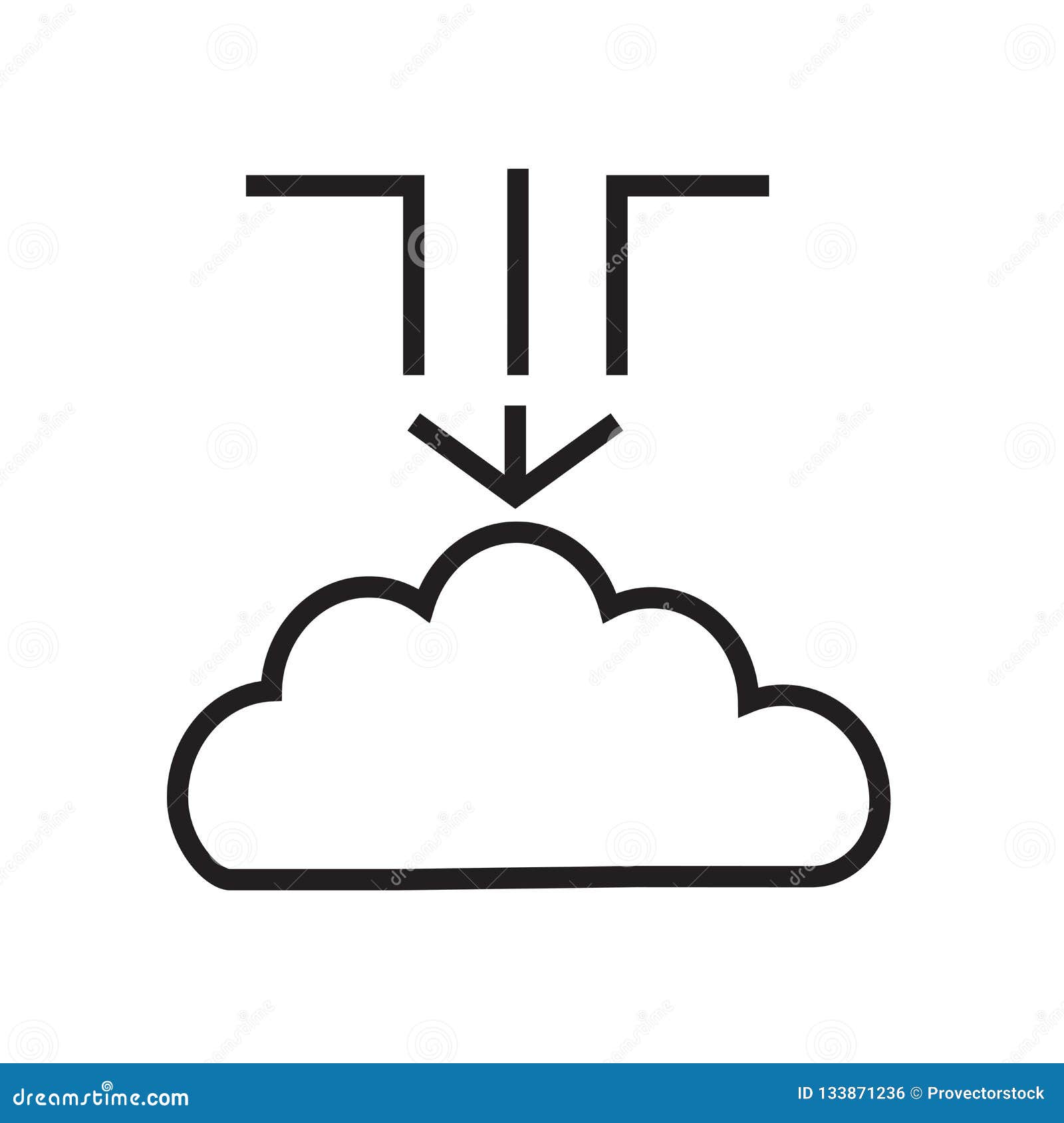 Data Migration, Cloud Backup Icon Stock Vector - Illustration of ...