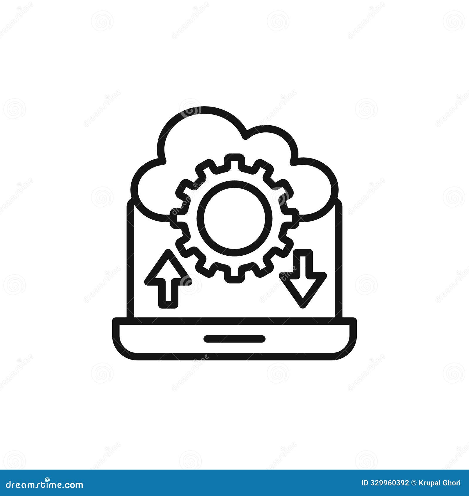 Data Migration Icon Logo Sign Vector Outline Stock Illustration ...