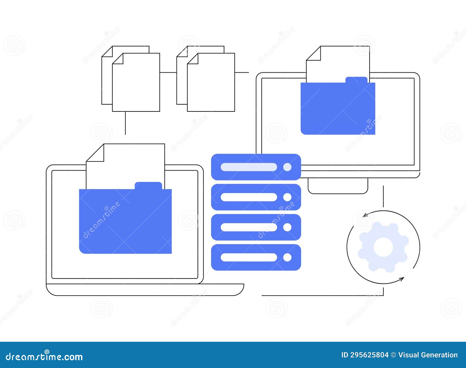 Data Migration Isolated Cartoon Vector Illustrations. Stock Vector ...