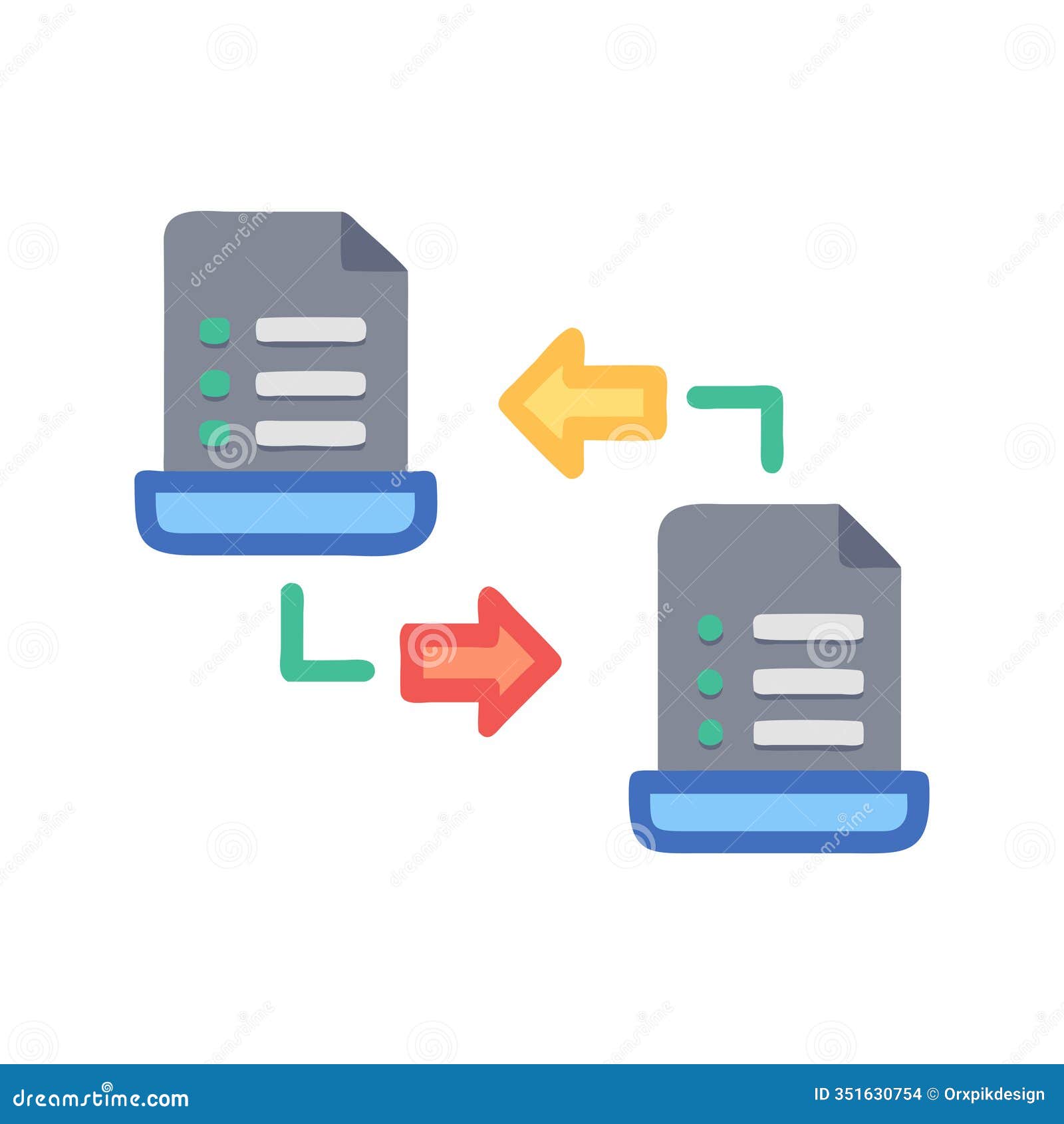 Data Migration Technology Icon Stock Illustration - Illustration of ...