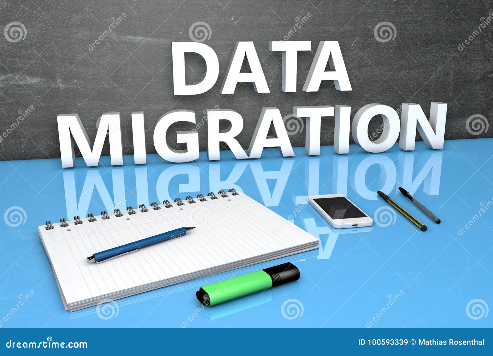 Data Migration Text Concept Stock Illustration - Illustration of ...